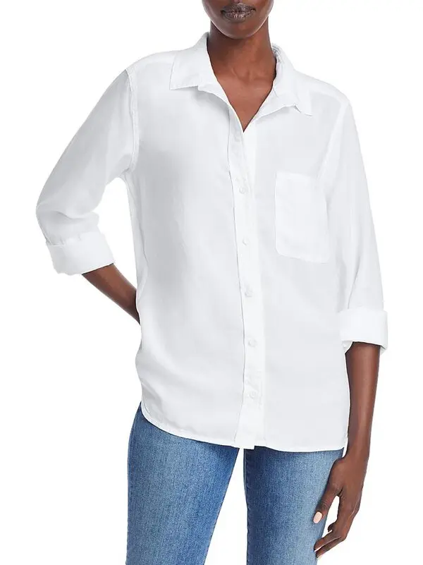 Bella Dahl Long Sleeve Button-down Top - White