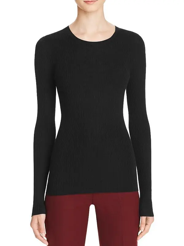 Theory Mirzi B Merino Wool Top - Black