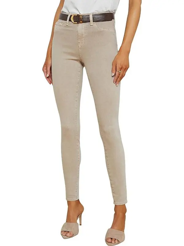L'Agence Marguerite Mid Rise Skinny Jeans - Biscuit