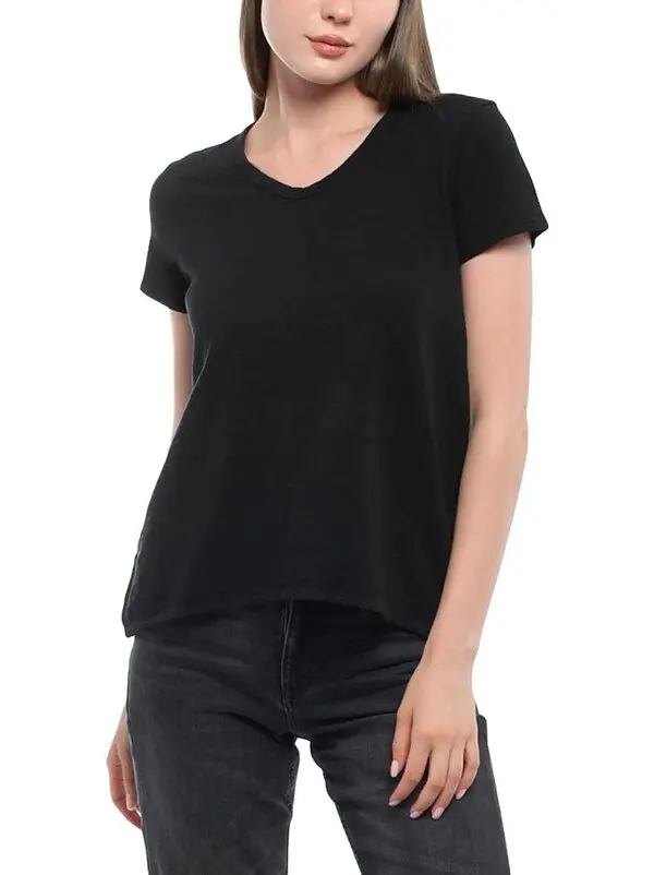 Wilt High/low Shrunken Boyfriend Tee - Black