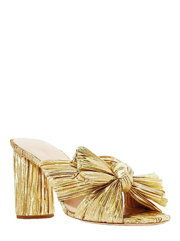 LOEFFLER RANDALL Penny Pleated High Heel Sandals - Gold