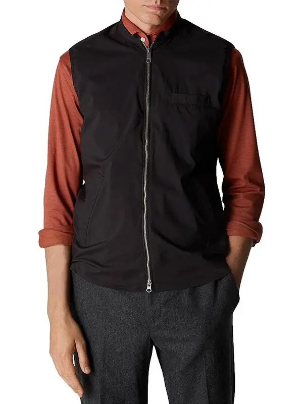 Eton Water Repellent Slim Fit Wind Vest - Black
