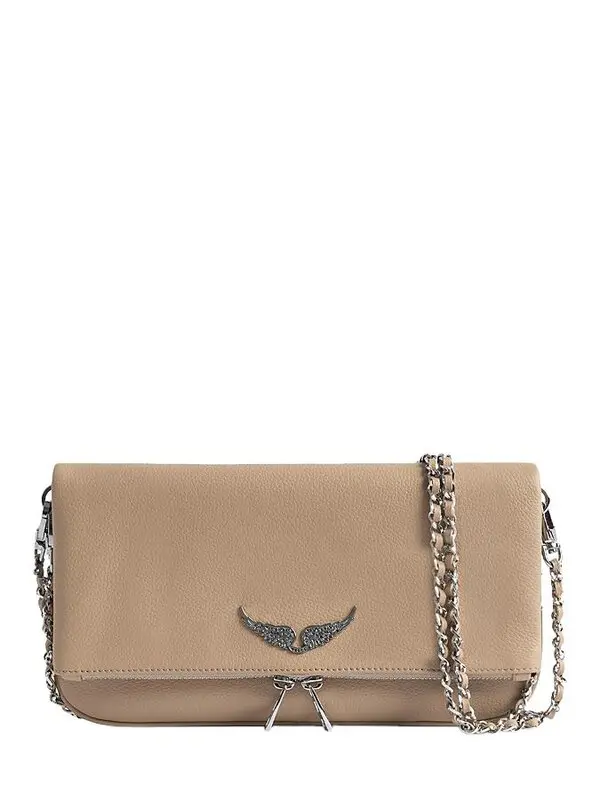 Zadig&Voltaire Rock Leather Shoulder Bag - Clay