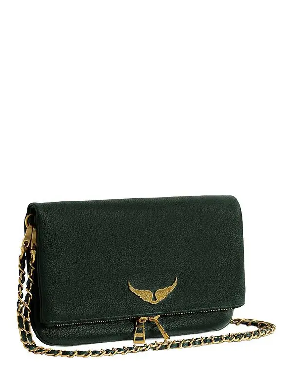 Zadig&Voltaire Rock Leather Shoulder Bag - Emerald