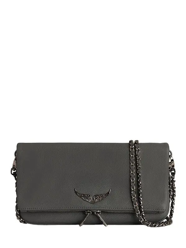 Zadig&Voltaire Rock Leather Shoulder Bag - Road Silver