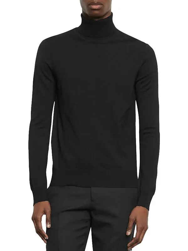 Sandro Slim Fit Turtleneck Sweater - Black