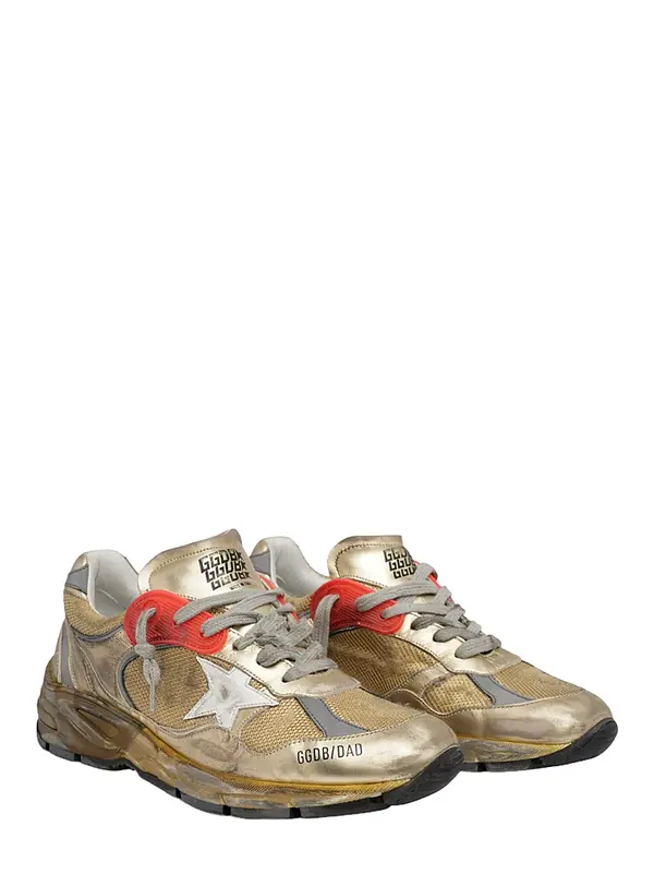 GOLDEN GOOSE Dad-star Low Top Sneakers - Gold/white