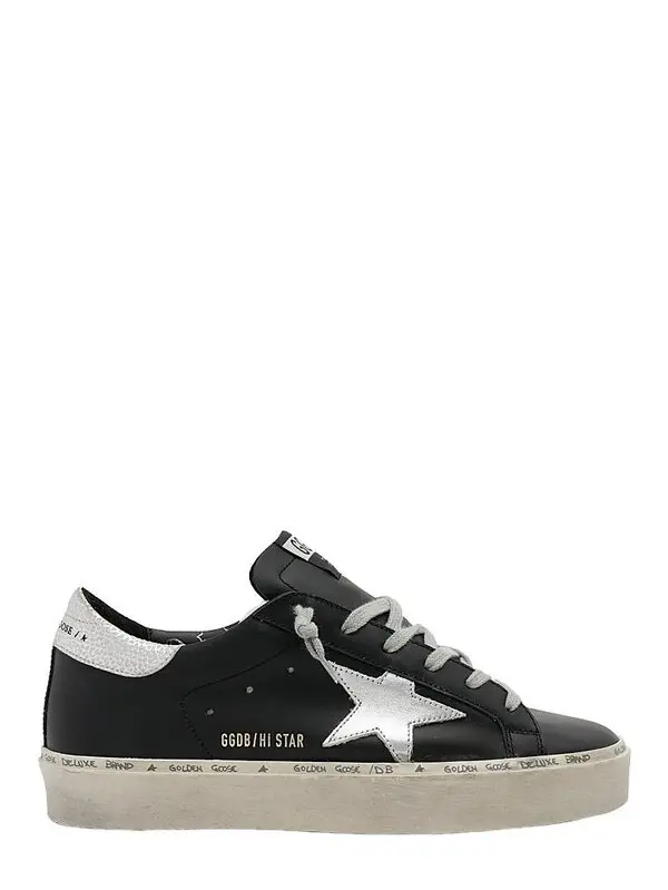 GOLDEN GOOSE Hi Star Leather Sneakers - Black
