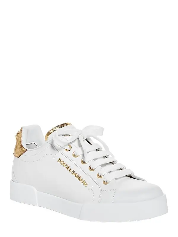 Dolce & Gabbana Low-top Sneakers - White/gold