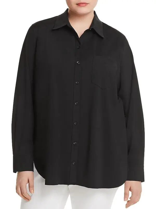 Lyssé Schiffer Pocketed Button-down Shirt - Black