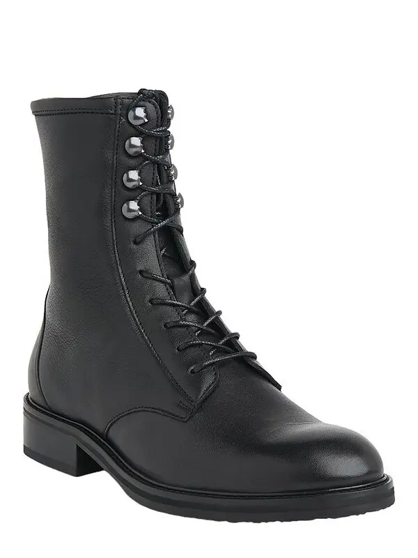 Whistles Asha Lace Up Boots - Black