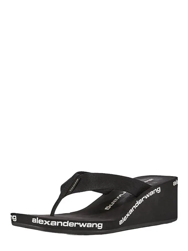 Alexander Wang Wedge Flip Flop Sandals - Black