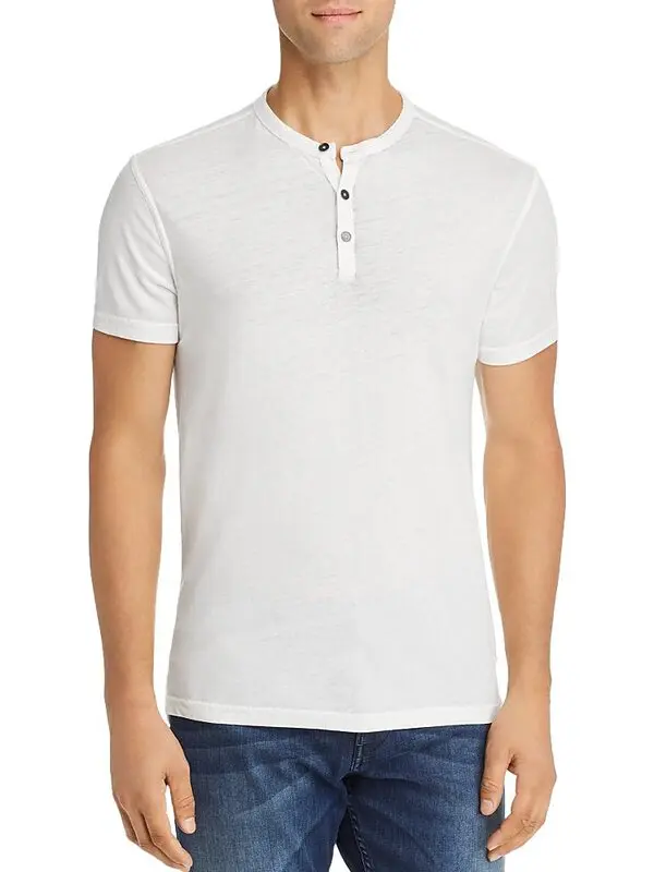 John Varvatos Star Usa Jersey Henley - Salt