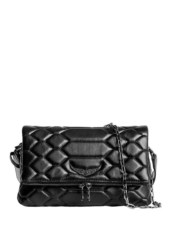 Zadig&Voltaire Xl Rocky Matte Scale Shoulder Bag - Noir