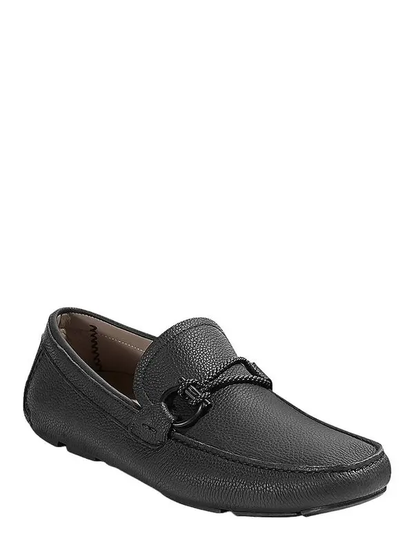 FERRAGAMO Moc Toe Leather Drivers - Nero