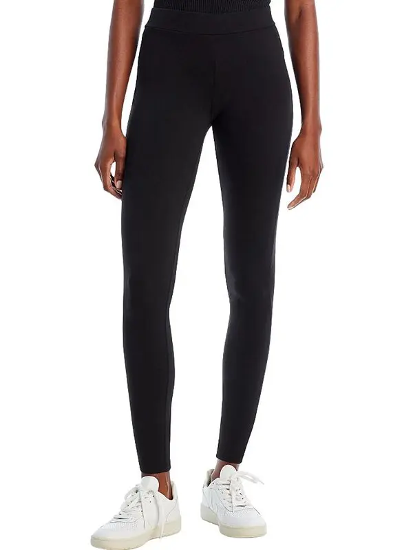 Hue High-waisted Blackout Cotton-blend Leggings - Black