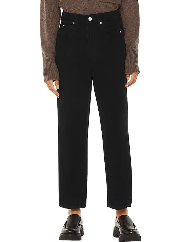 Whistles High-rise Cropped Corduroy Trousers - Black
