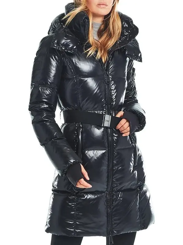 Sam. Noho Belted Down Coat - Jet
