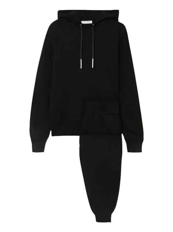Olivia Von Halle Gia Berlin Silk And Cashmere-blend Hoodie Set - Black