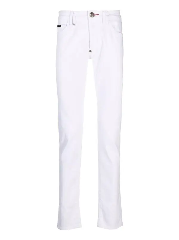 Philipp Plein Super Straight Cut Jeans - White