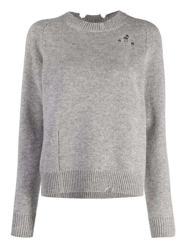 MAISON MARGIELA Distressed Side-slit Jumper - Grey