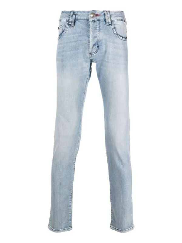 Philipp Plein Logo-plaque Skinny Jeans - Blue