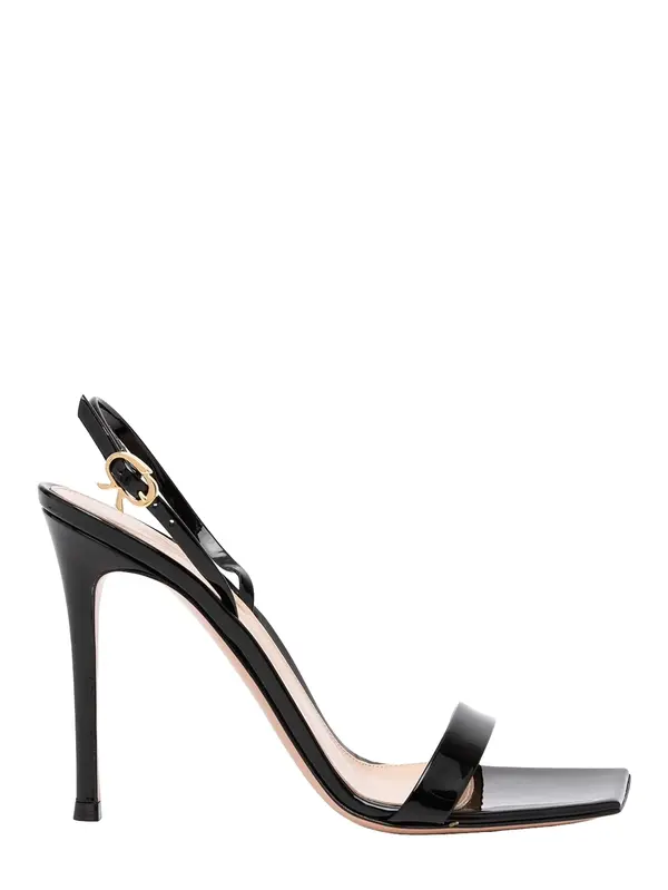 GIANVITO ROSSI Ribbon 105mm Stiletto Sandals - Black