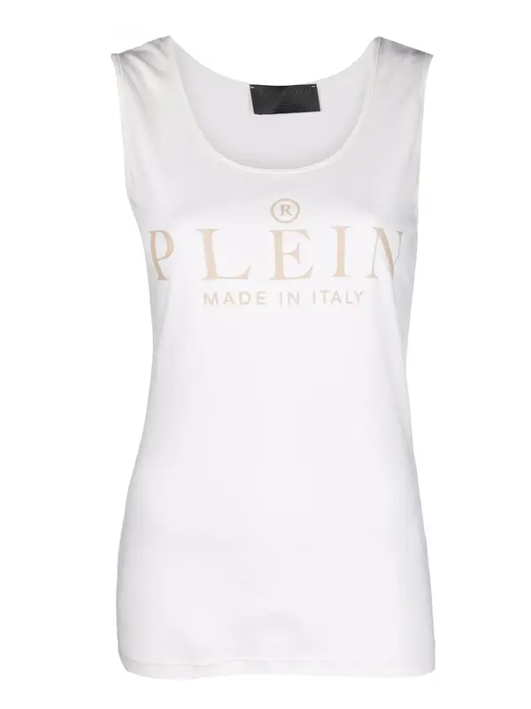 Philipp Plein Logo-print Tank Top - Neutrals