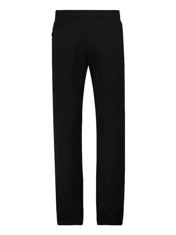 Moncler Brushed Cotton Fleece Sweatpants - Black