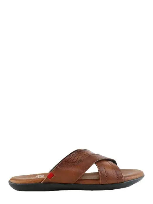 MARC JOSEPH NEW YORK Boone Ave Slide Sandal - Whiskey Grainy