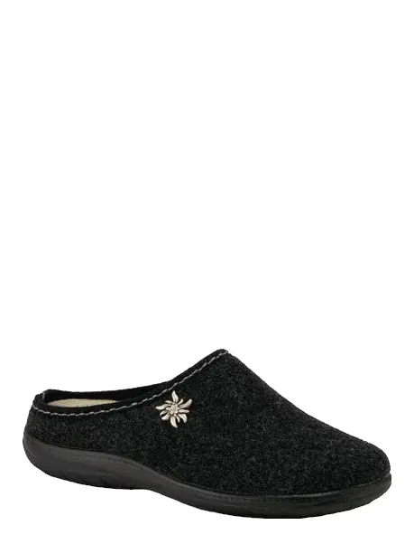 SPRING STEP SHOES Loralee Scuff Slipper - Black