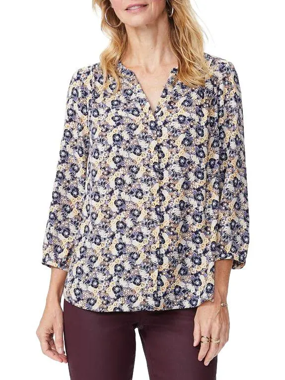 NYDJ Pintuck Blouse - Meadowood