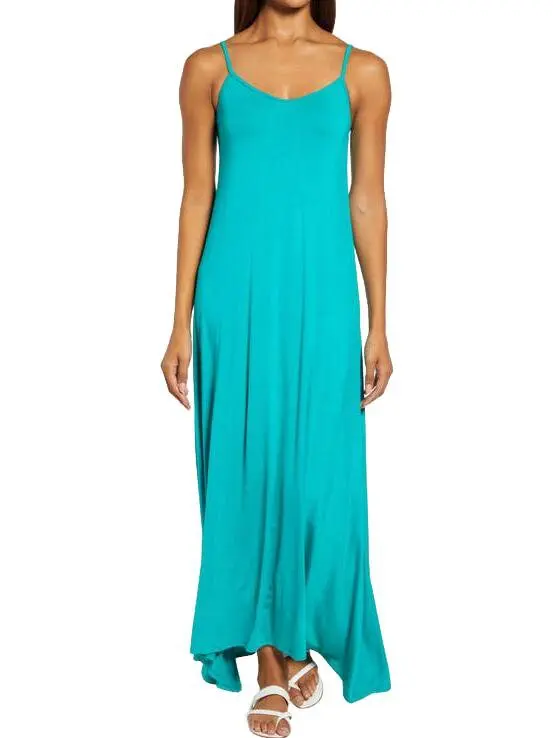 Loveappella Godet Maxi Dress - Jade