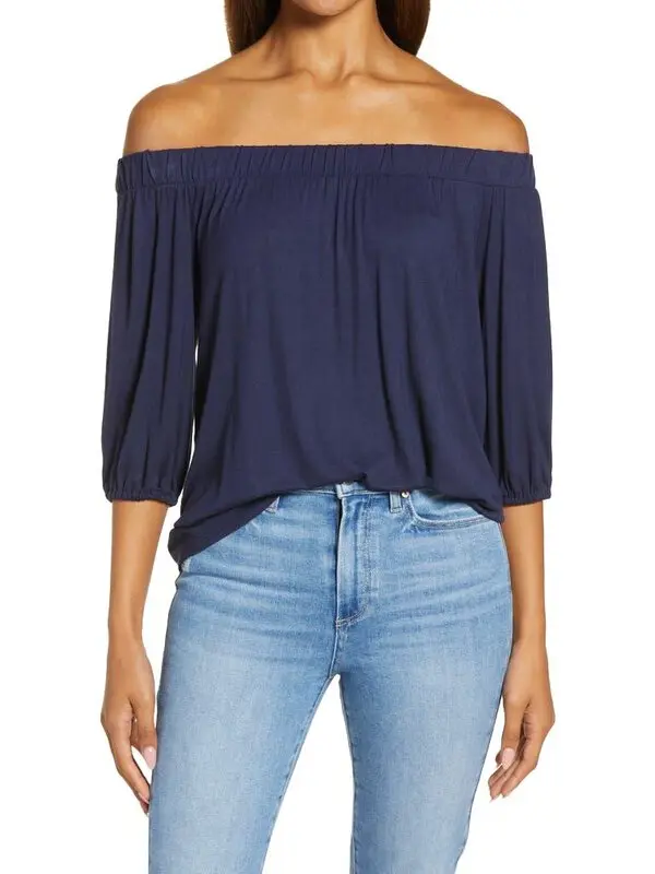 Loveappella Off-the-shoulder Top - Midnight