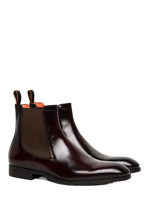 Santoni Detoxify Chelsea Boot - Burgundy Leather