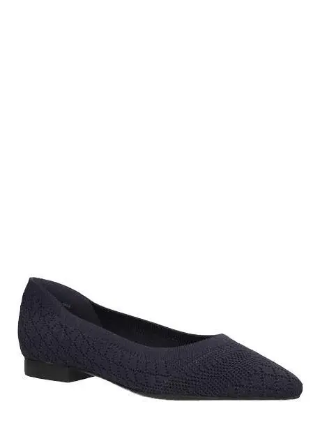 BELLA VITA Mireya Knit Flat - Navy Woven/txt