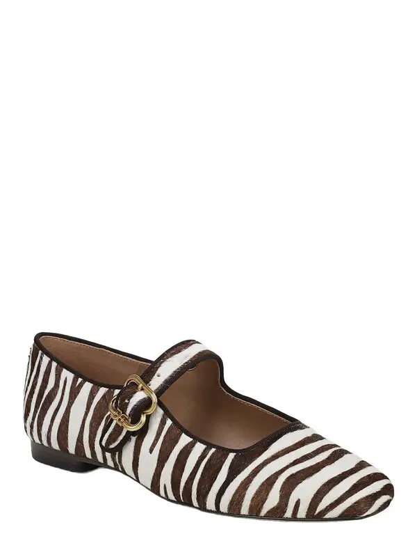 Sam Edelman Michaela Mary Jane Flat - Chocolate/ivory