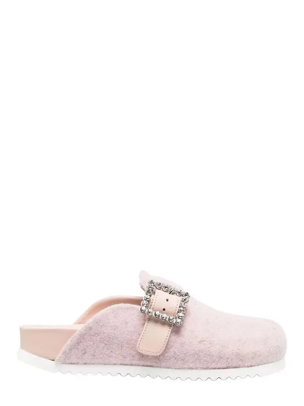 LE SILLA Rita Buckle-embellished Slippers - Pink