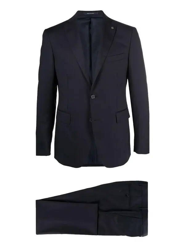 Tagliatore Single-breasted Wool Suit - Blue