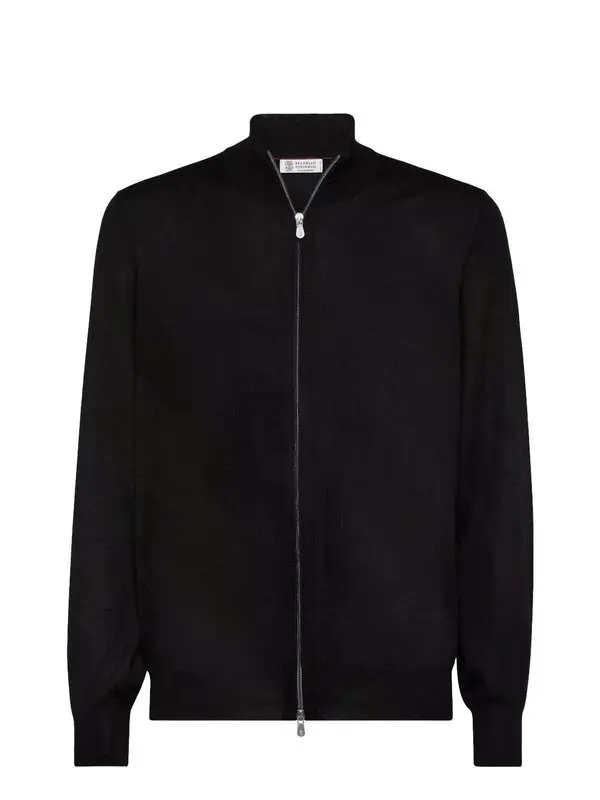 Brunello Cucinelli Zip-up Knit Jumper - Black