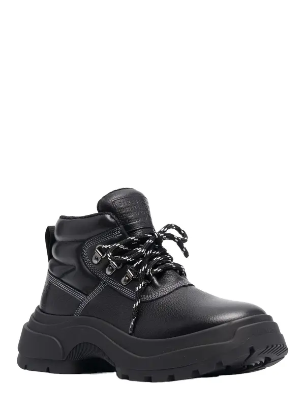 MAISON MARGIELA Lace-up Leather Boots - Black