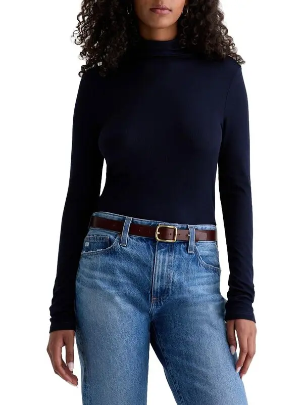 Ag Chels Ribbed Turtleneck Sweater - Deep Trenches