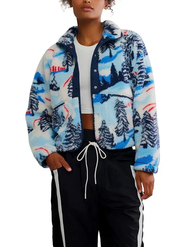 Free People Rocky Ridge Fleece Jacket - Alpine Combo