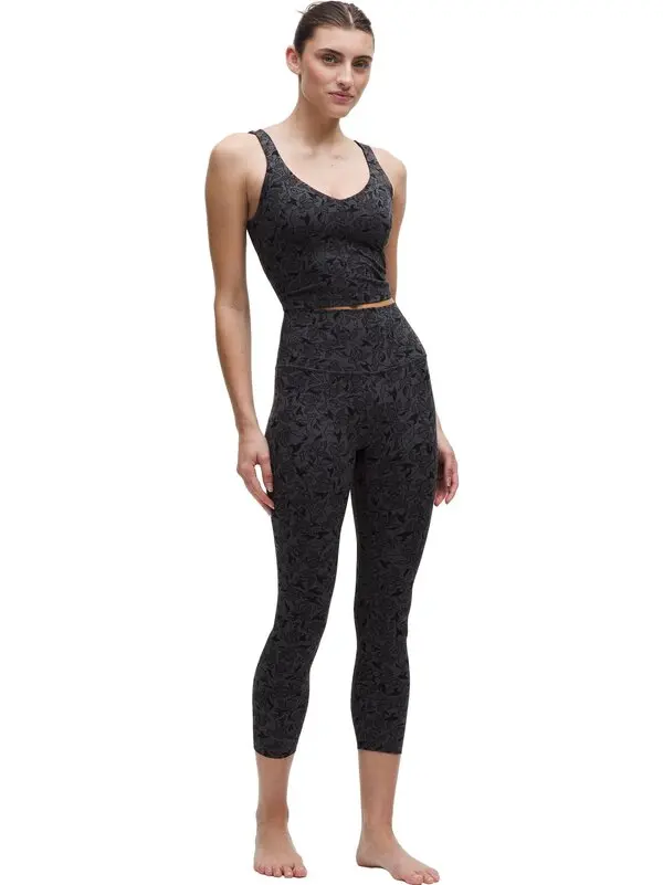Lululemon Align™ High-rise Crop 23 - Mini Filigree Lace Grey Multi