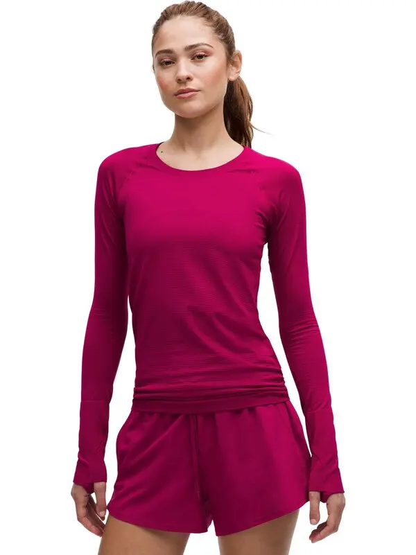 Lululemon Swiftly Tech Long-sleeve Shirt 2.0 - Berry Rumble/berry Rumble