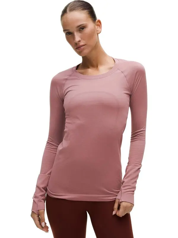 Lululemon Swiftly Tech Long-sleeve Shirt 2.0 - Red Clay