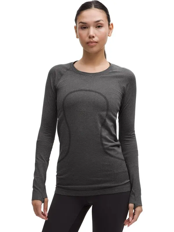 Lululemon Swiftly Tech Long-sleeve Shirt 2.0 - Spandex Stripe Black/white