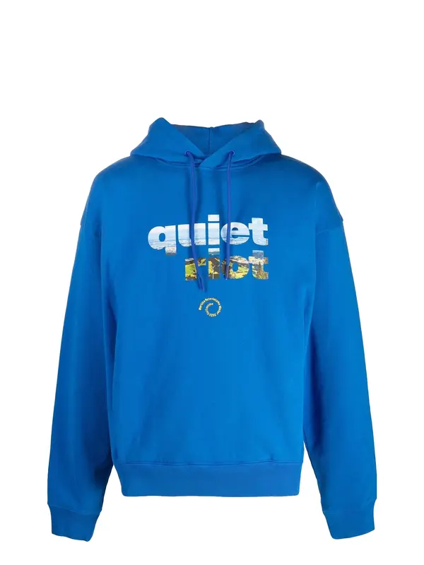 Martine Rose Quiet Riot Hoodie - Blue