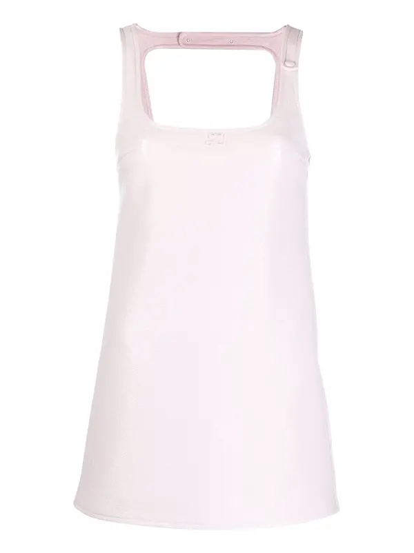 COURREGES Sleeveless Vinyl Mini Dress - Pink