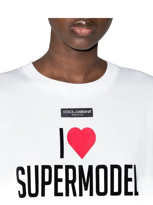 Dolce & Gabbana Supermodel Print Oversized T-shirt - White
